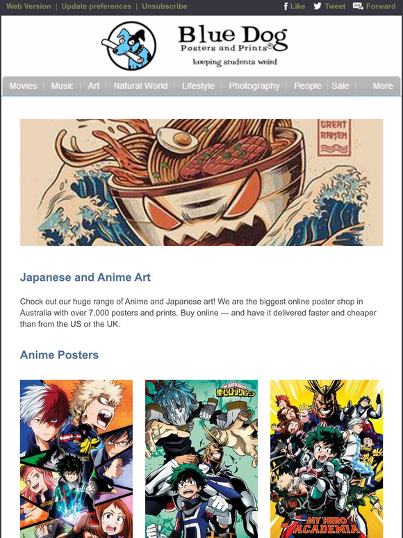 Blue Dog Posters: Anime Posters! Is your favourite anime brand here ...