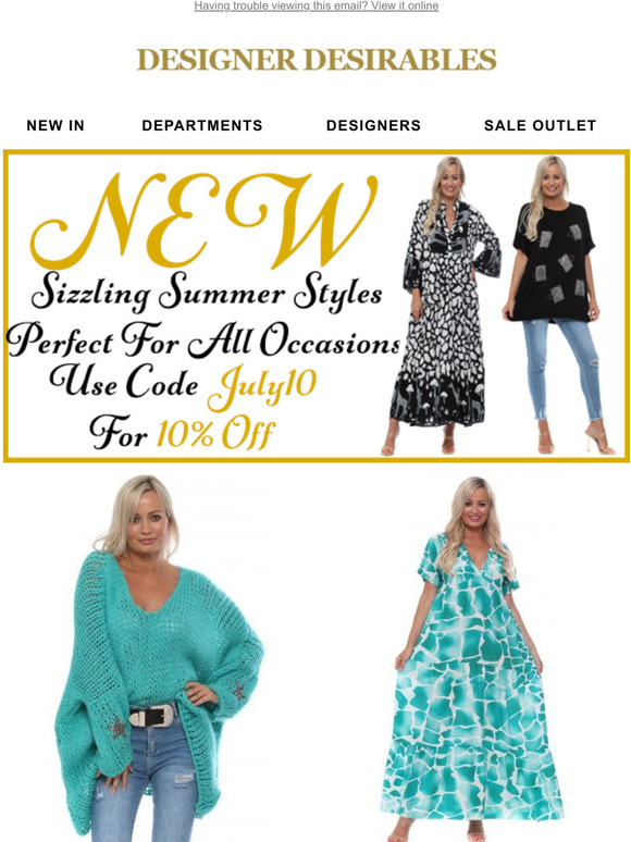 Designer Desirables: New Arrivals That Will Put The Sizzle In Your ...