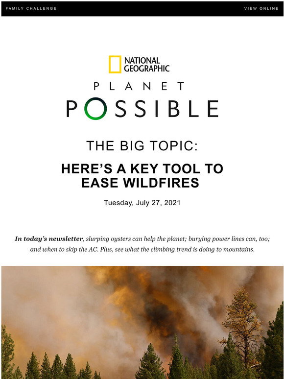 National Geographic: Heres a key tool to ease wildfires | Milled