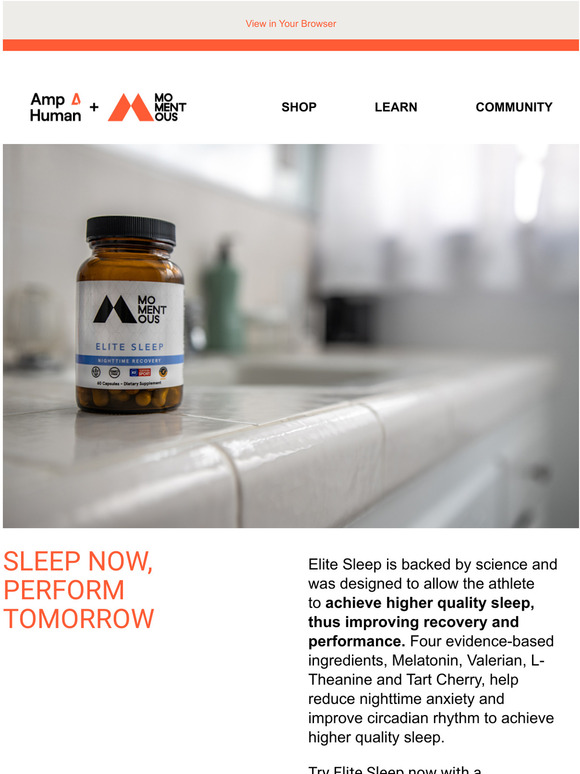 Amp Human: New Product: Elite Sleep for higher quality sleep | Milled