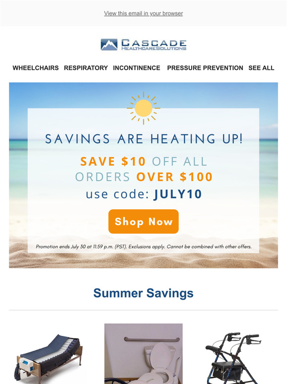 Cascade Healthcare Solutions: Summer Savings are Heating Up | Milled