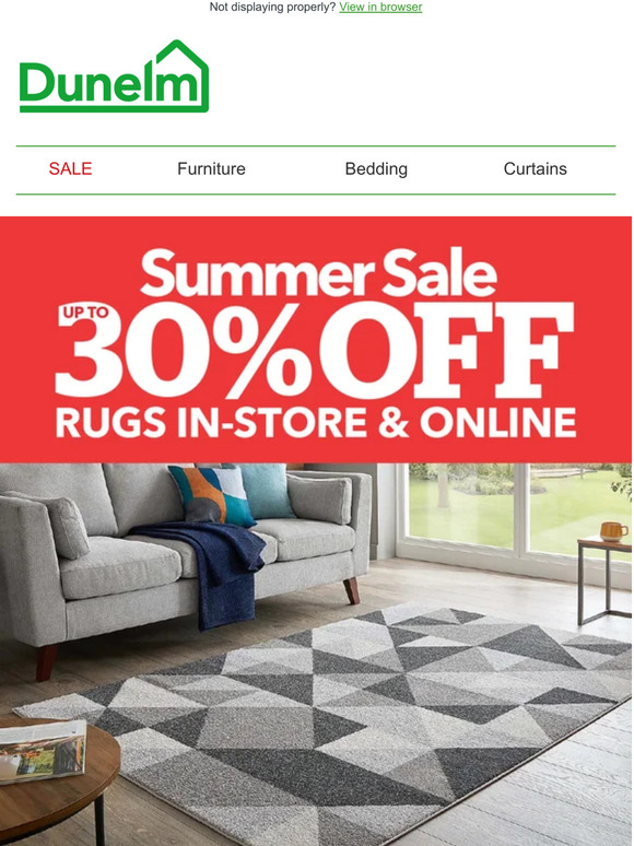 Dunelm: Floor your approval: Up to 30% off Rugs | Milled