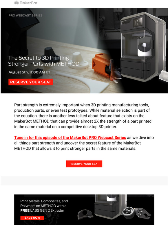MakerBot: You're Invited: The Secret to 3D Printing Stronger Parts with ...