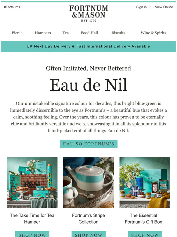 Fortnum & Mason: Meet our Iconic Colour | Milled