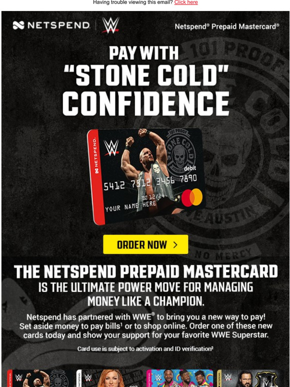 WWE: Have "Stone Cold" Confidence with Netspend Prepaid Mastercard | Milled