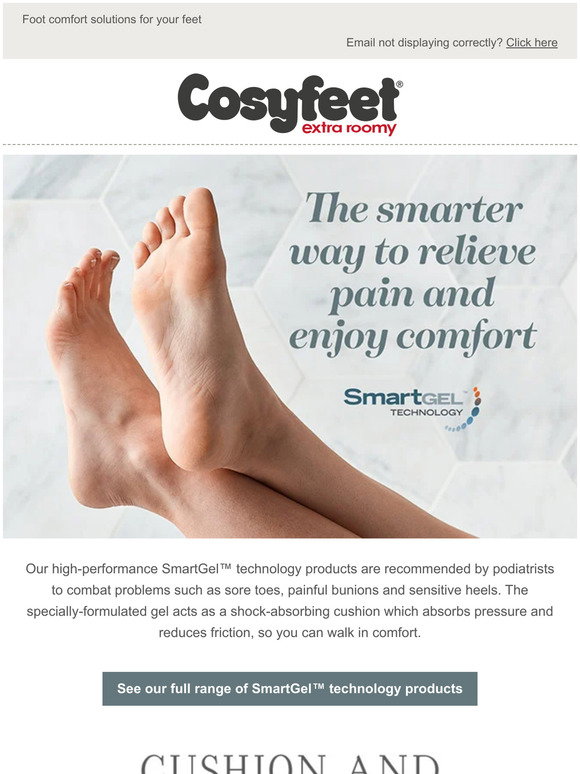 Cosyfeet: Combat common foot problems with SmartGel technology | Milled