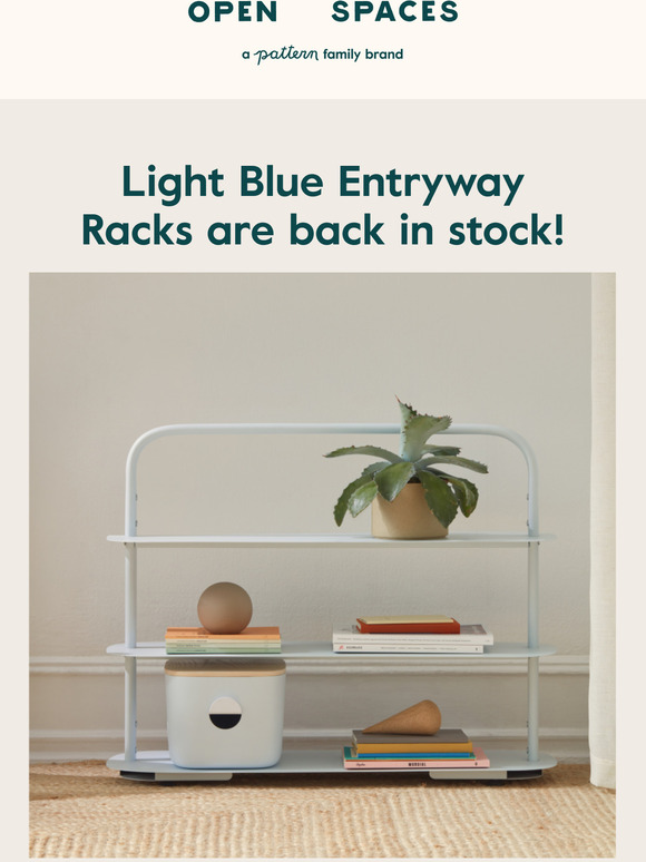 Open Spaces: Light Blue Entryway Racks are back! | Milled