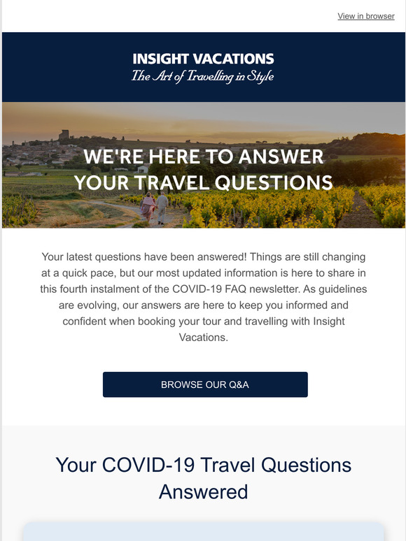 Insight Vacations: Your guide to COVID-19 travel recovery | Milled