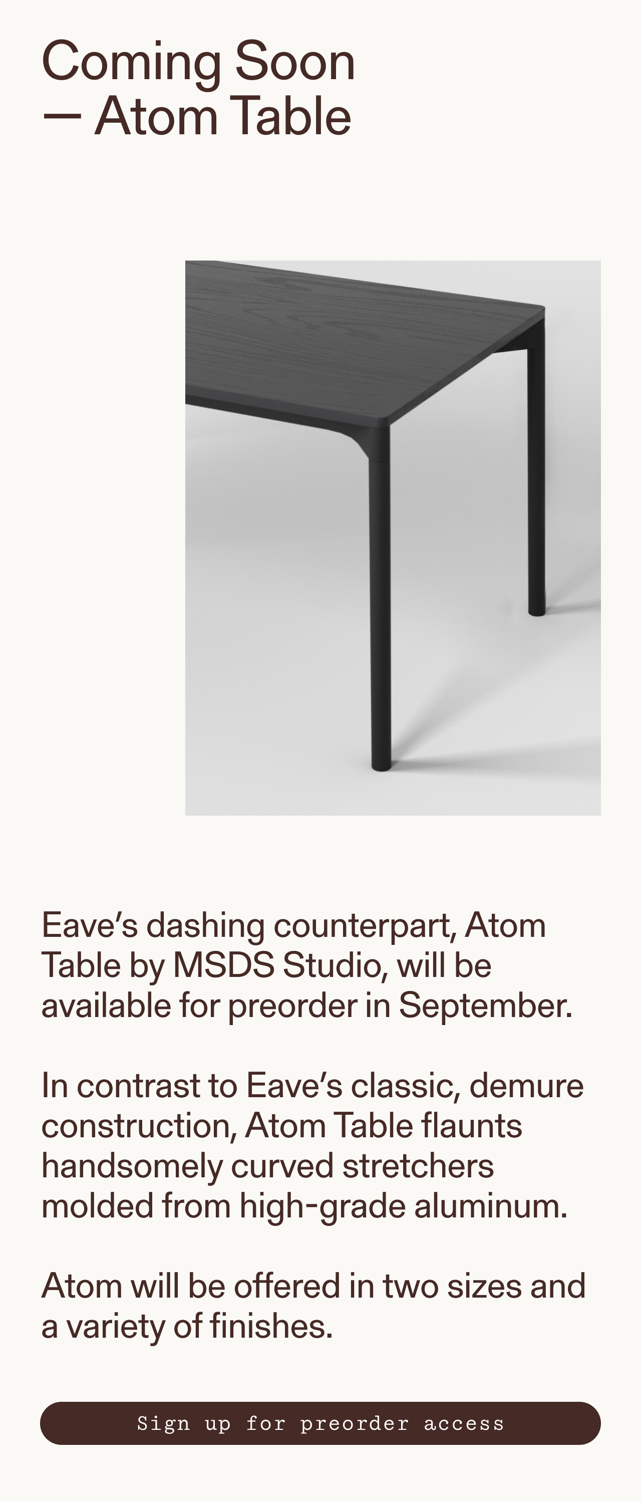 Dims: First look: Atom Table | Milled