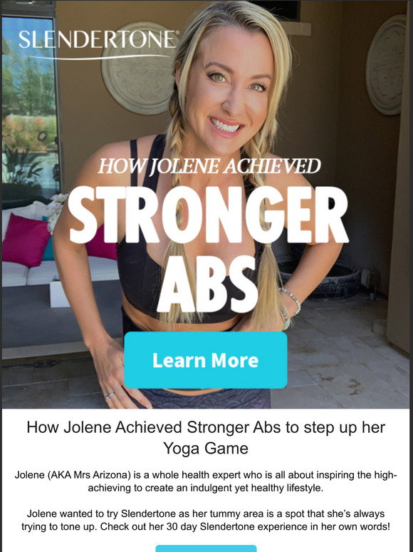 Slendertone: How Jolene Achieved Stronger Abs to step up her Yoga Game ...