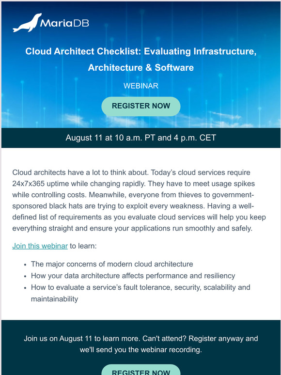 MariaDB: Cloud Architect Checklist: Evaluating Infrastructure ...