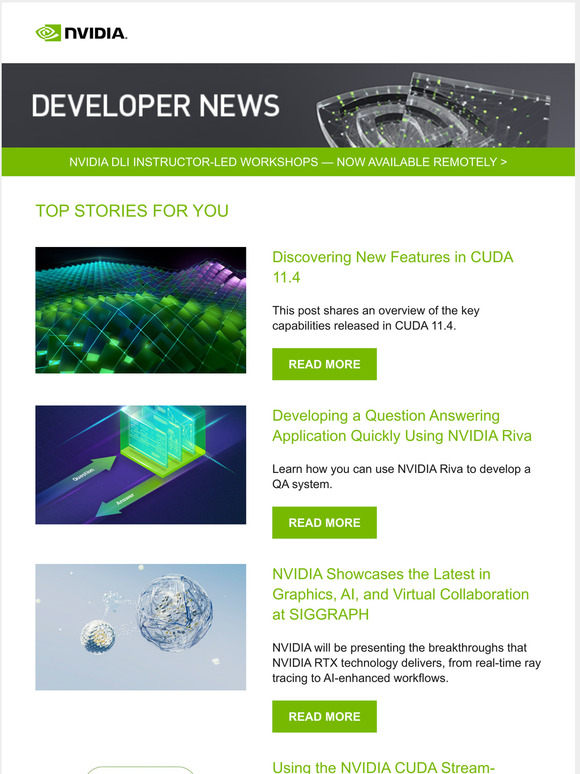 Nvidia: Your Personalized Developer News from NVIDIA | Milled