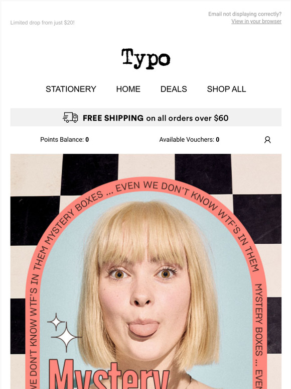 Typo: MYSTERY BOXES ARE BACK | Milled