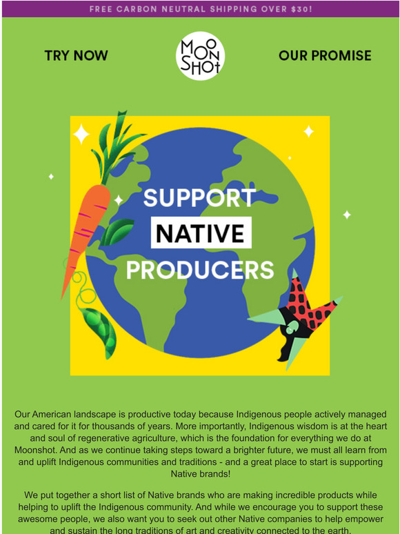 Moonshot: Proudly Supporting Native Brands | Milled