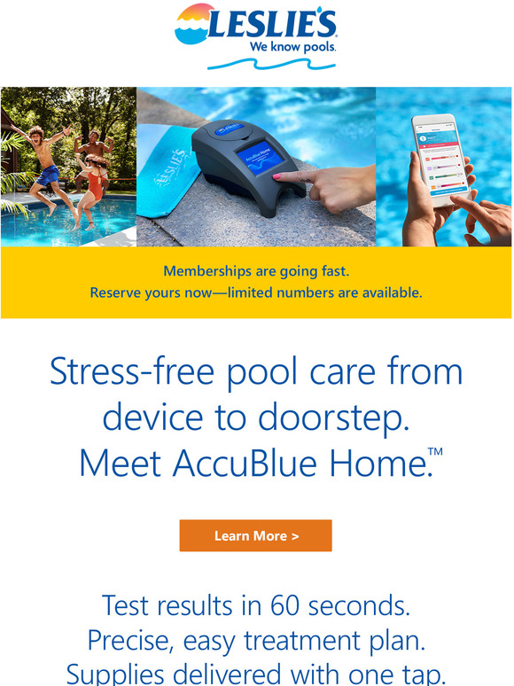 Leslie's: Introducing AccuBlue Home: simpler pool care from your ...