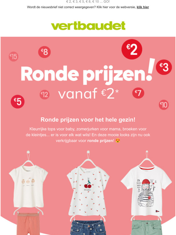 Vertbaudet: Ontdek onze ronde prijzen vanaf 2!* | Milled