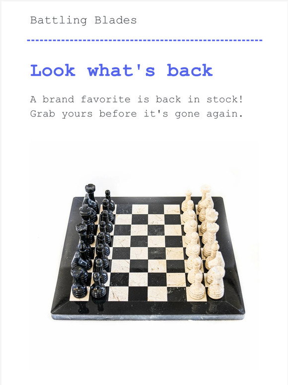 Battling Blades: Your Favorite Chess Set is Back | Milled