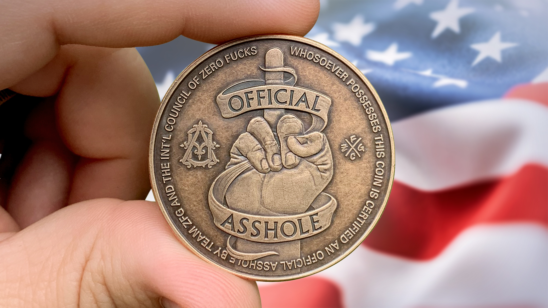 Zero Fucks Coin: ALL-NEW "Official Asshole" Coins - Available Now ...