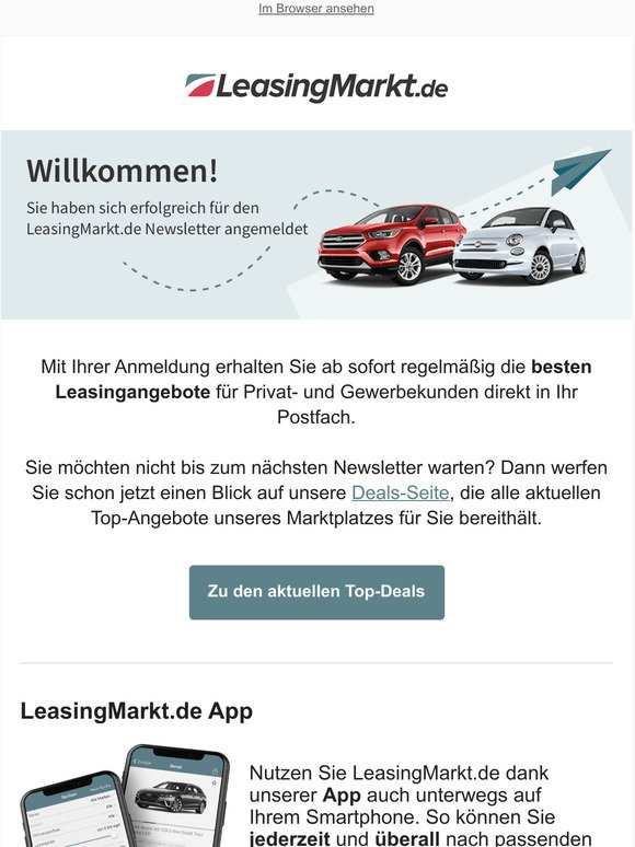 LeasingMarkt: Willkommen beim LeasingMarkt.de Newsletter | Milled