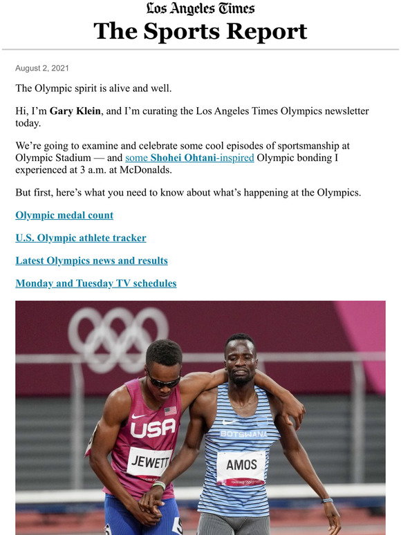 Los Angeles Times: The Sports Report Olympics Edition | Milled