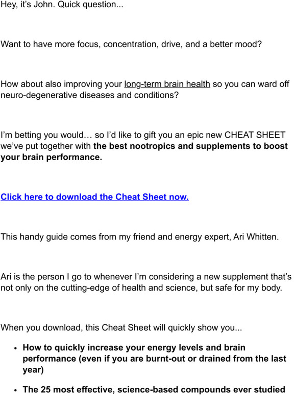 NeuroGym: [CHEAT SHEET] Boost your brain function | Milled