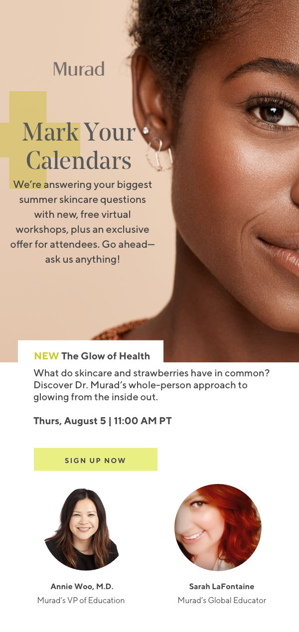 Murad: Spots are limited for our NEW summer-inspired skincare workshops ...