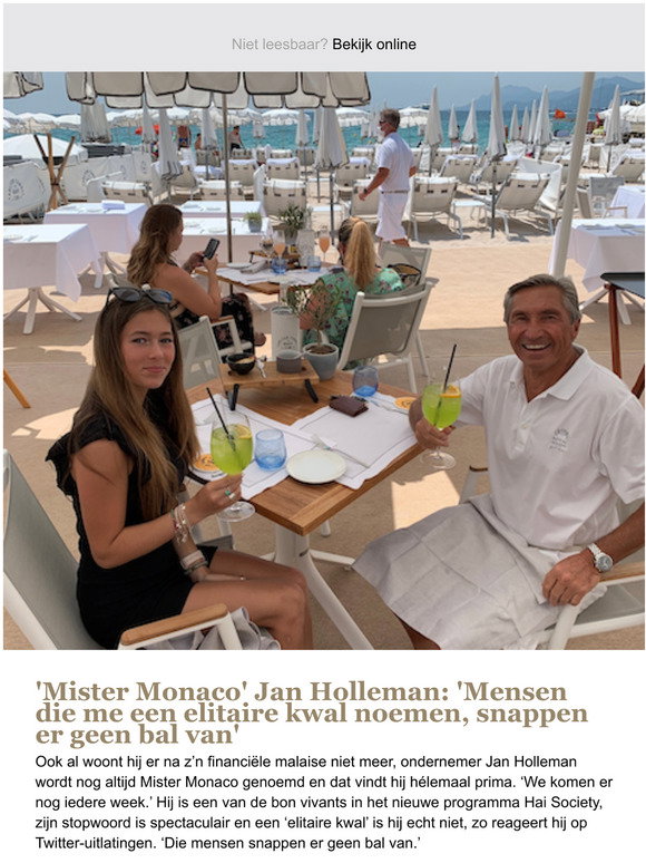 Quote: Mister Monaco Jan Holleman is geen elitaire kwal & Uitgever Mai ...