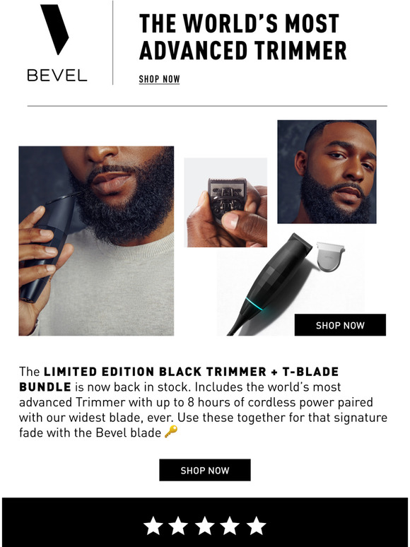 Bevel: BACK IN STOCK: Limited Edition Black Trimmer | Milled