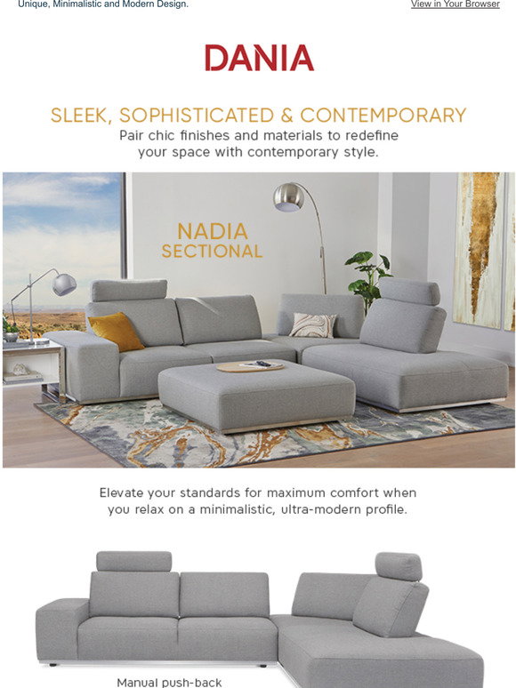 Dania Furniture: Ultra-Contemporary Sectionals | Milled