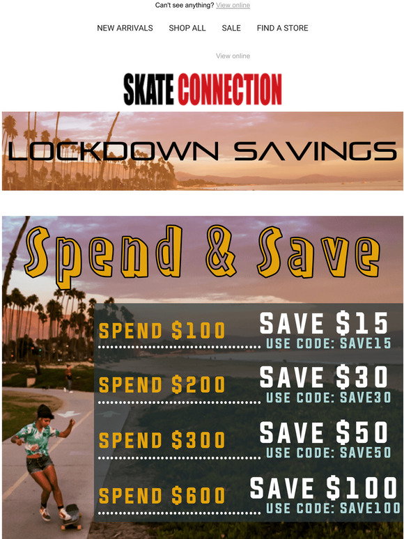 Skate Connection: Spend and Save this Lockdown | Milled