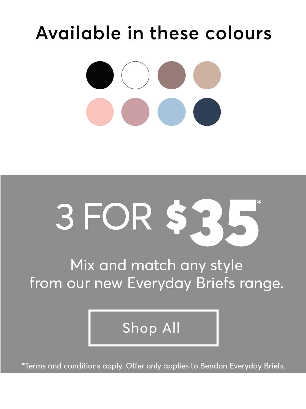 Bendon Lingerie: Shop 3 For $35 Everyday Briefs | Milled