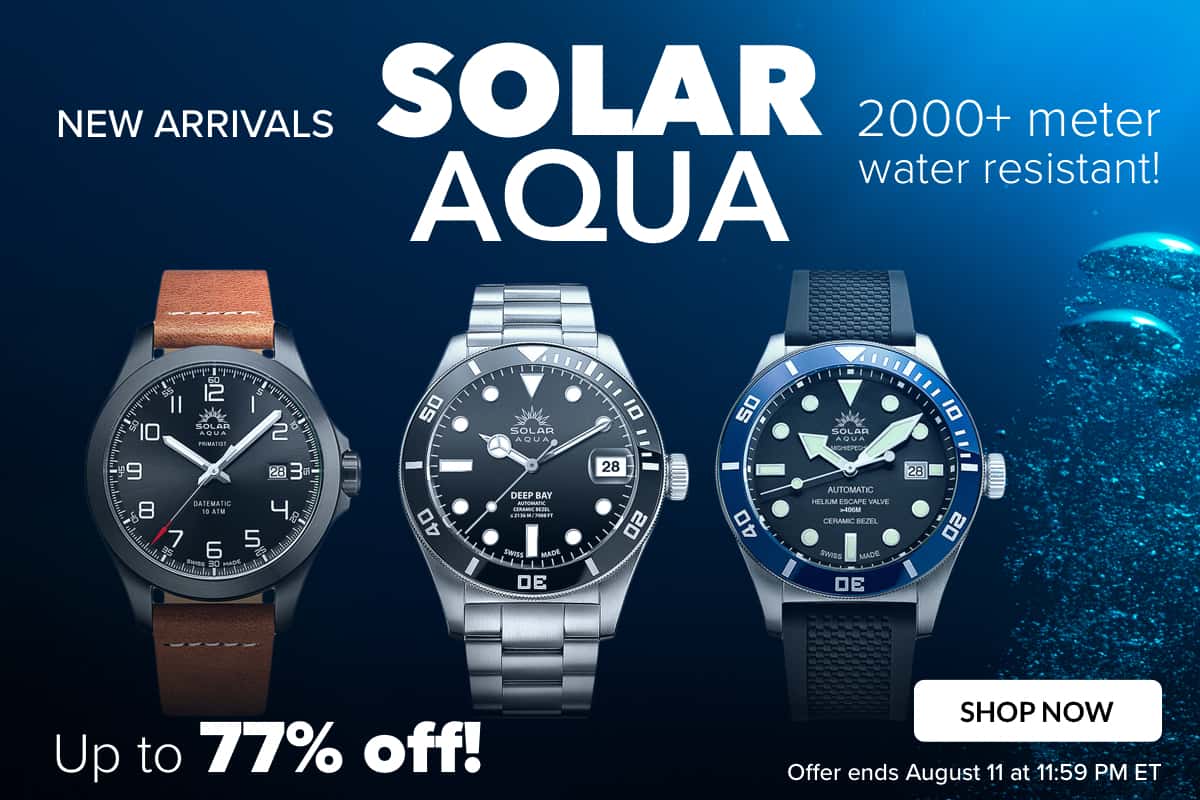 Ashford: SOLAR AQUA Watches Just Arrived! | Milled