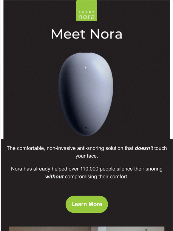 Smart Nora: Meet Nora - The non-invasive anti-snoring solution | Milled