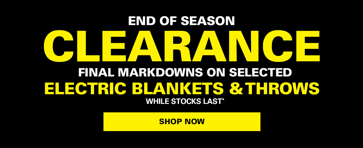 Harris Scarfe: -End of Season Clearance | Shop Electric Blankets ...