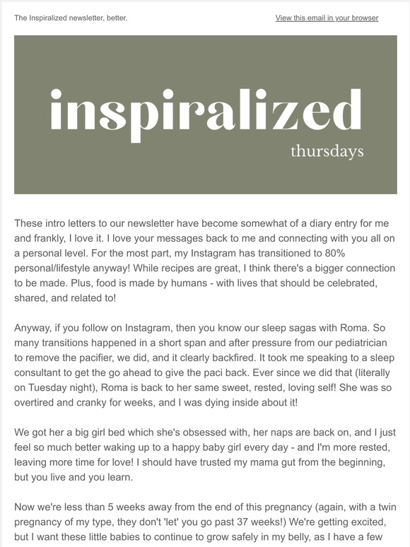 Inspiralized: Trusting Your Mama Gut + We're Finally Sleeping! | Milled