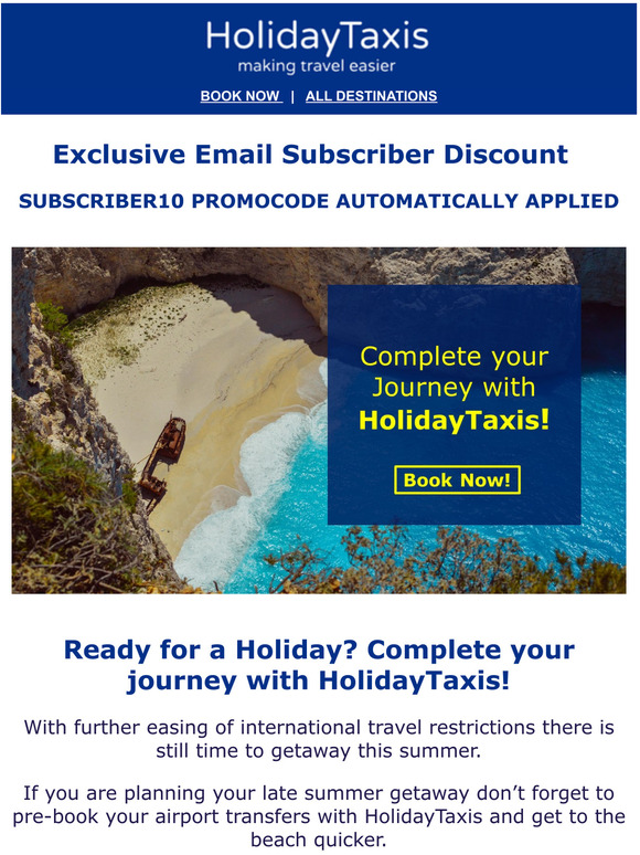 Holiday Taxis: Ready for a holiday? Complete your journey with ...