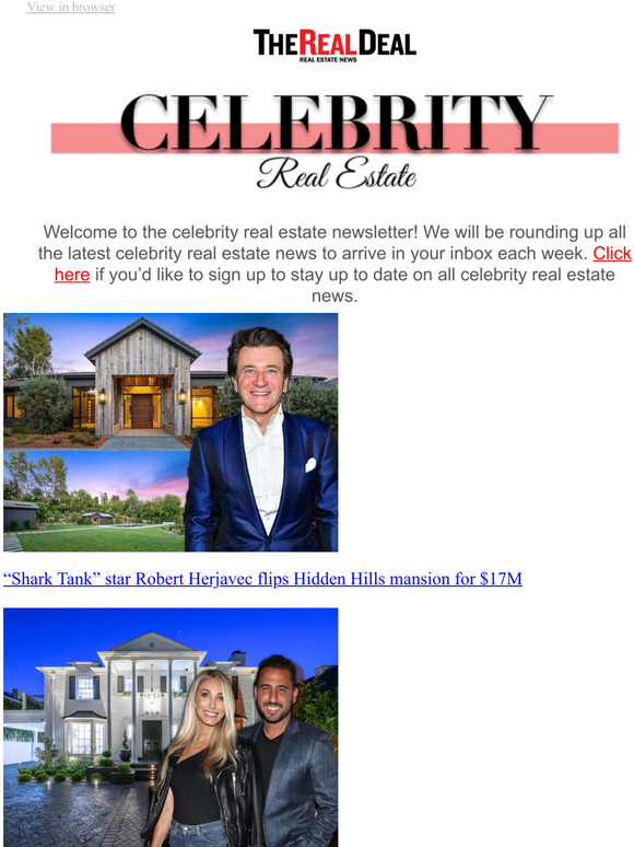 The Real Deal: Shark Tank star Robert Herjavec flips Hidden Hills ...