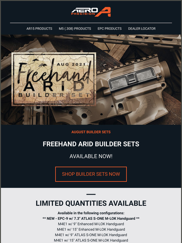 aero precision: Freehand Arid Builder Sets NOW AVAILABLE! | Milled