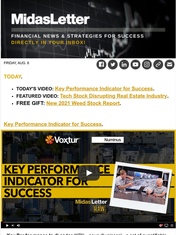 Midas Letter: Key Performance Indicators for Success | Milled