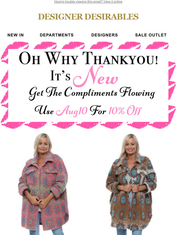 Designer Desirables: Oh Why Thank You It's NEW + 10% Continues | Milled