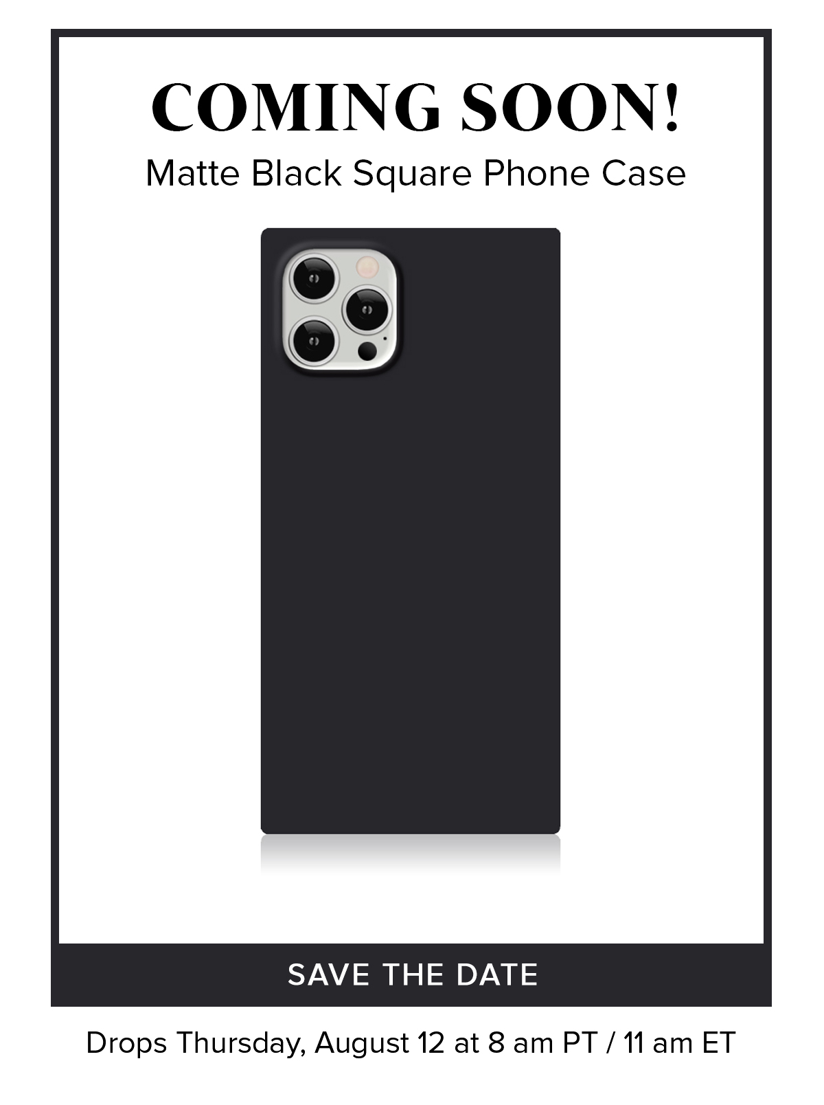 Flaunt: NEW Matte Black square case coming soon | Milled