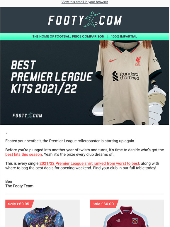 Footy: Premier League kits 21/22 - ranked from worst to best! | Milled