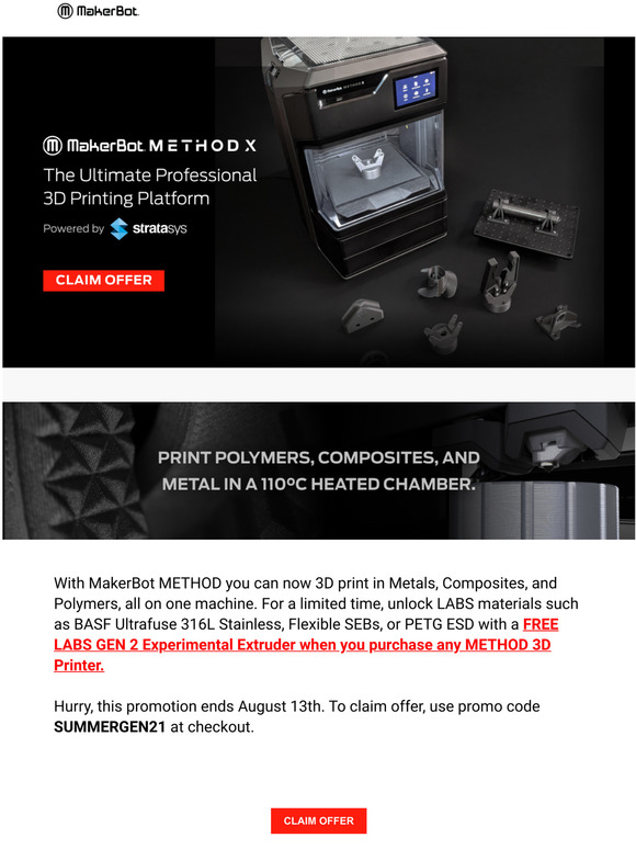 MakerBot: [LAST 48 HOURS] Print Metals, Composites, and Polymers on ...