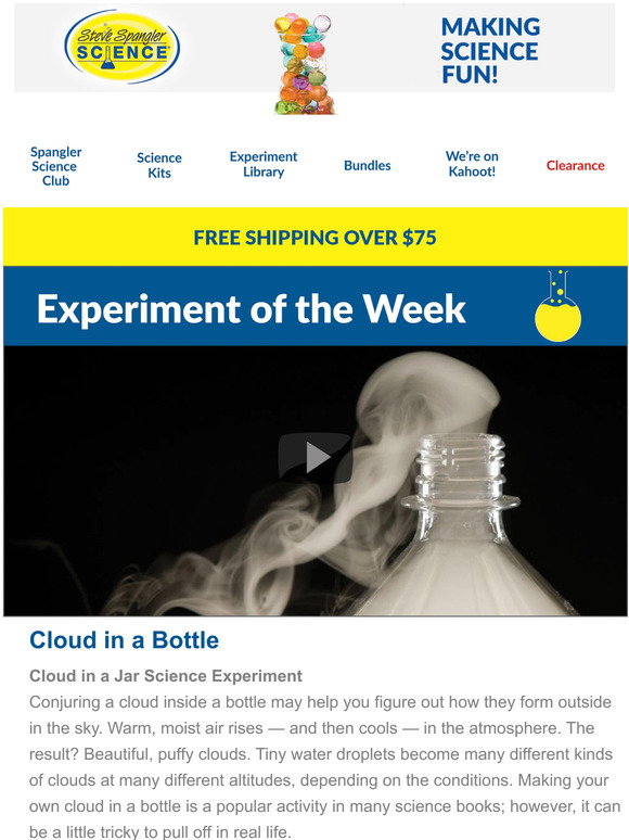 Spangler Science: Experiment of the Week Make Your Own Clouds! | Milled