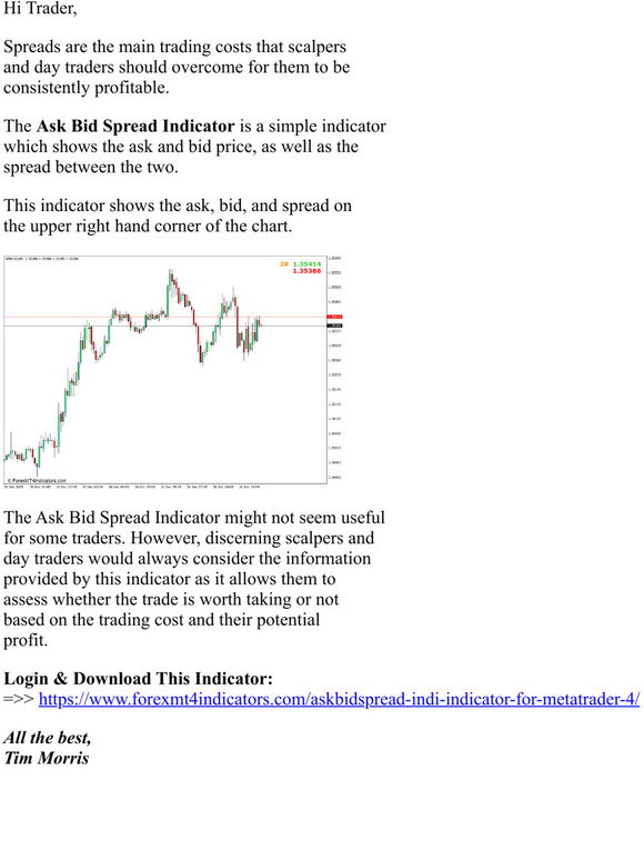 Forex MT4 Indicators: [Download] Ask Bid Spread Indicator for MT4 | Milled