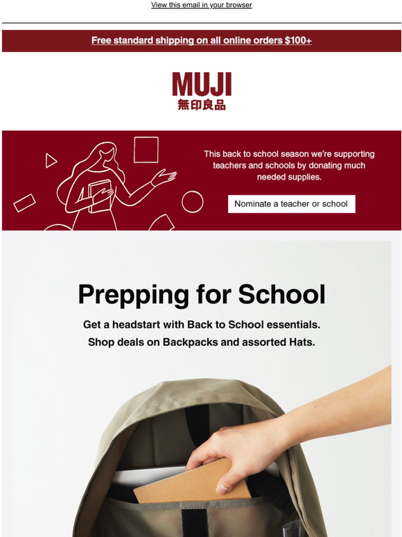 MUJI: Get a headstart on Back to School essentials. | Milled
