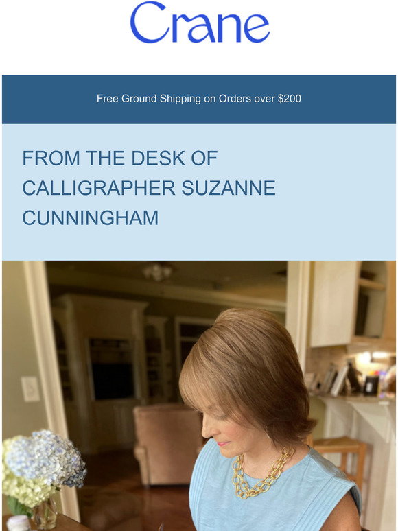 Crane & Co: From the Desk of Calligrapher Suzanne Cunningham | Milled