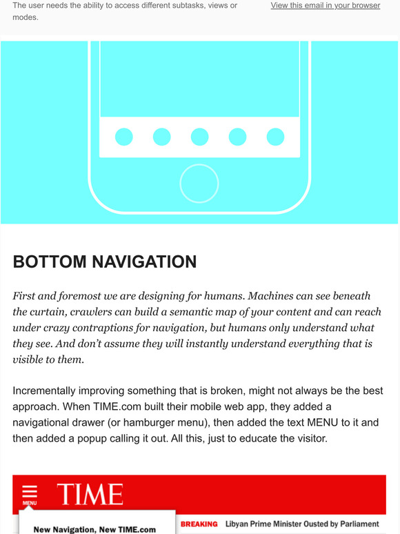 UI Patterns: Weekly UI Patterns - Bottom navigation | Milled