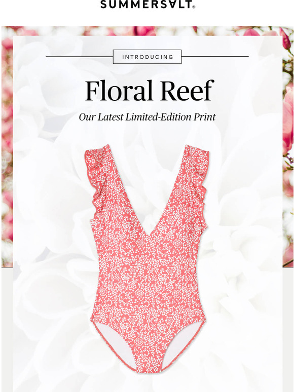 Summersalt: Ruffle swim in a *new print* | Milled