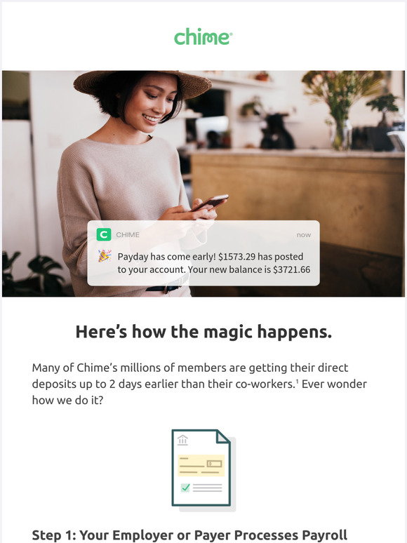 Chime: Behind the Scenes: This is how Chime helps you Get Paid up to 2 ...